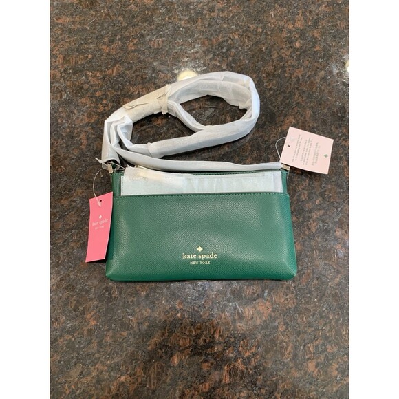 kate spade | Bags | Kate Spade Deep Jade Green Sadie Saffiano Leather ...